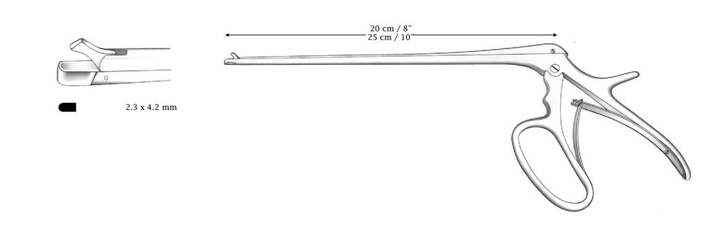 Pinza para biopsia uterina Tischler-Baby - longitud = 20 cm / 8 ...